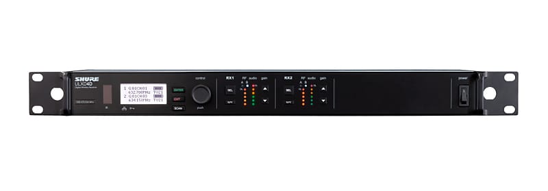 Shure ULXD4D-J50A Dual Channel Digital Wireless Receiver. J50 | Reverb