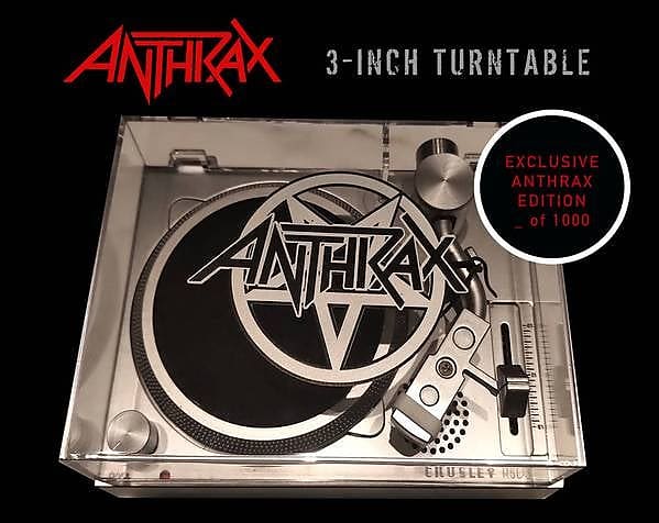 Crosley Mini 3" Record Player Turntable - Exclusive Anthrax | Reverb