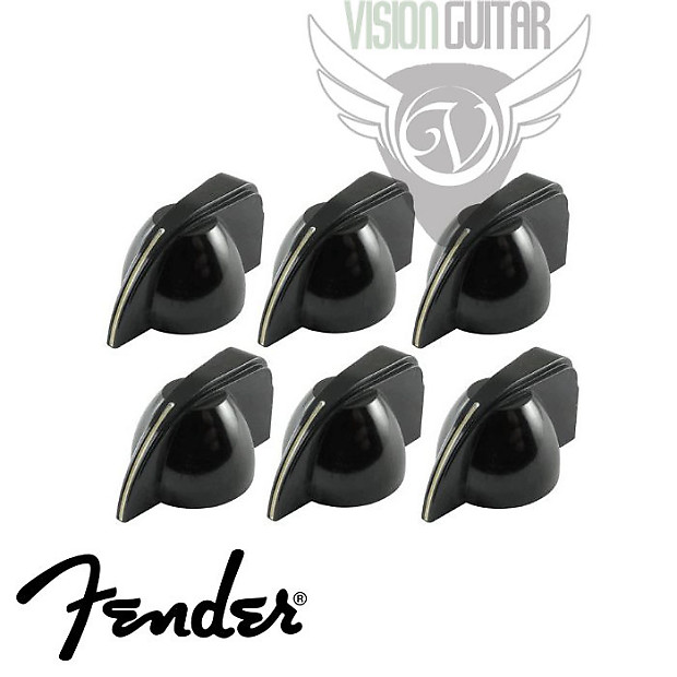 Genuine Fender Chicken Head Amplifier Knobs (Set of 6) Black | Reverb