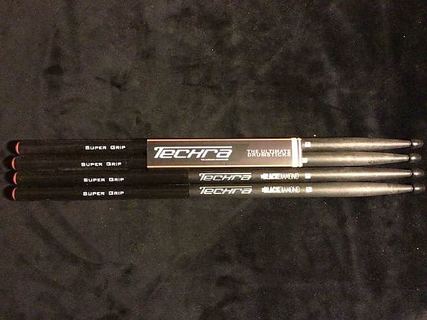 Techra Drumsticks - 5B Black Diamond Super Grip Series | Reverb Canada