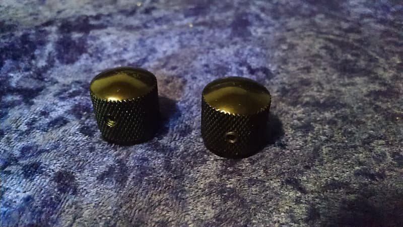 2000s Ibanez Black dome knobs w/set screw | Reverb