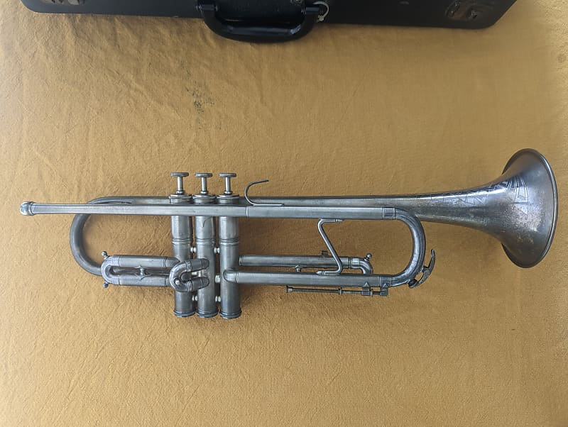 Elkhart Trumpet Silver, Gold inside bell | Reverb