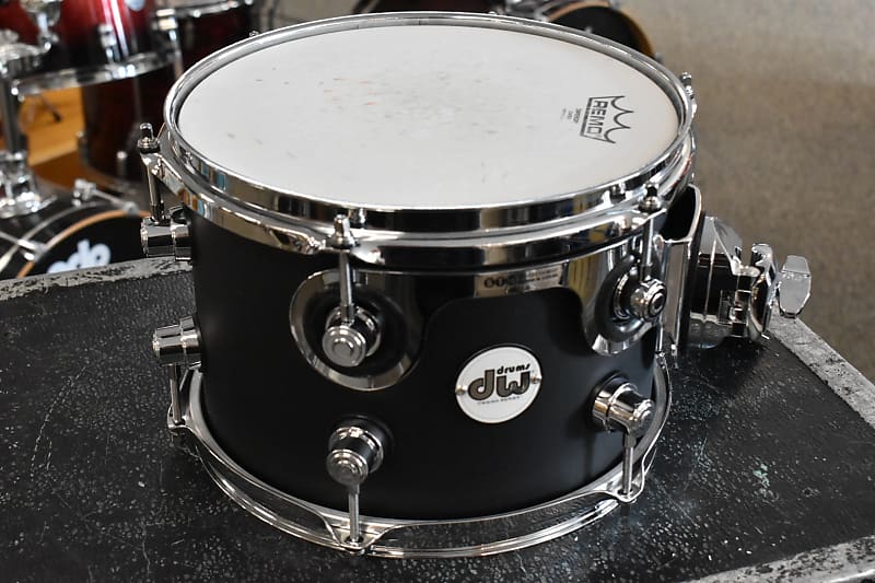 Lightly Used DW Design 7x10 Rack Tom Drum in Black Satin | Reverb