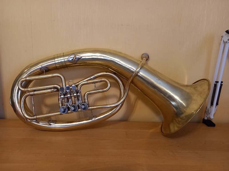 Baritone Wind Brass Musical Instrument USSR Soviet Vintage | Reverb