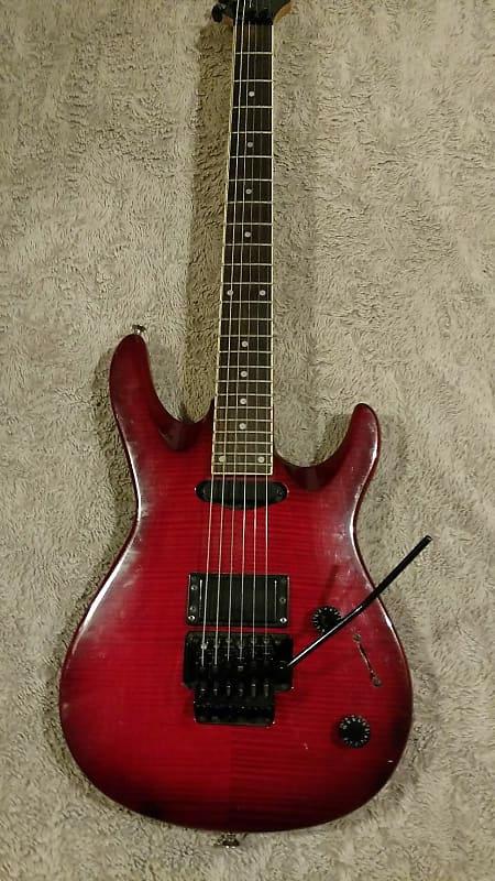 Samick HS Solidbody Trans Red Flame Maple | Reverb
