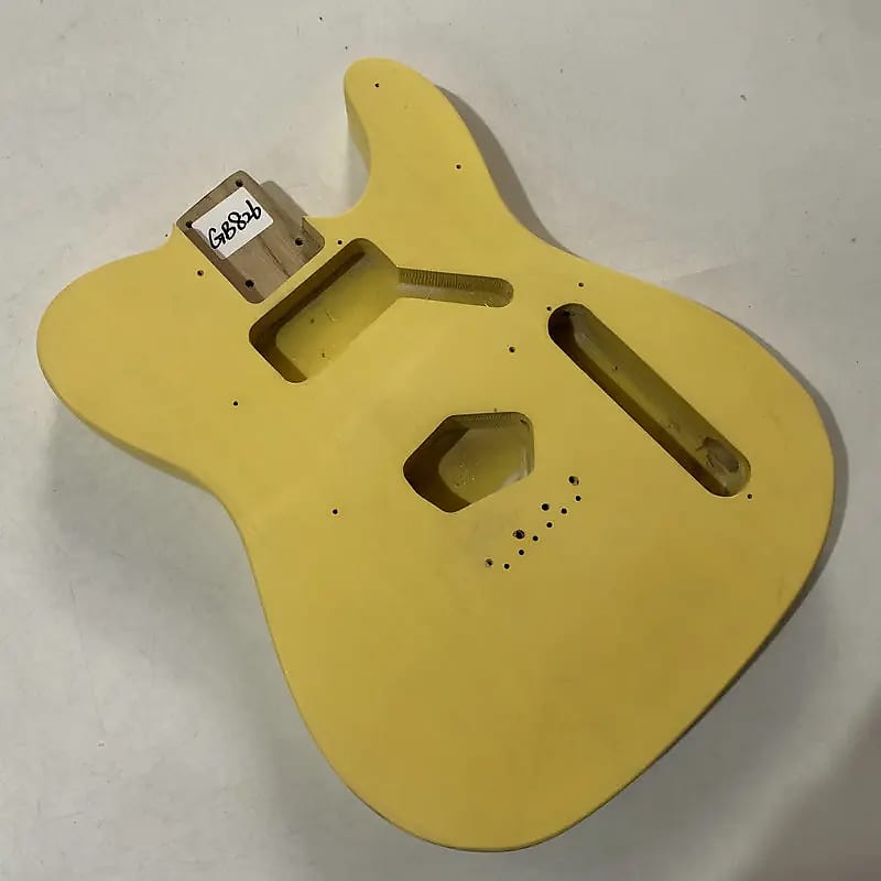 Matte Yellow Finish Telecaster Tele Style Guitar Body | Reverb