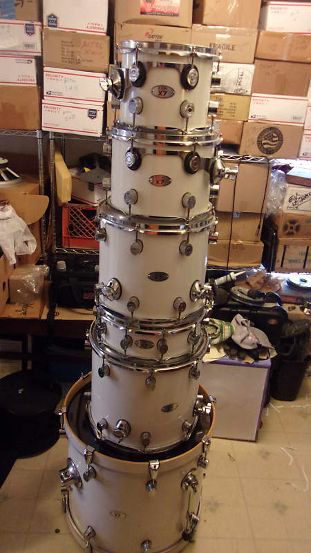 DW PDP X7 Series White Drum Package 7 Drums 5 Cymbals | Reverb