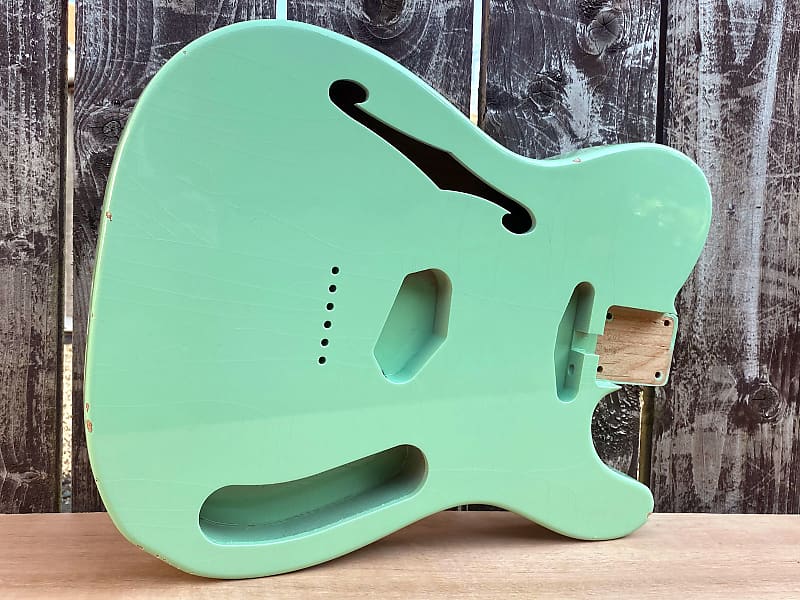 Thinline Telecaster Body Aged Surf Green Nitro | Reverb