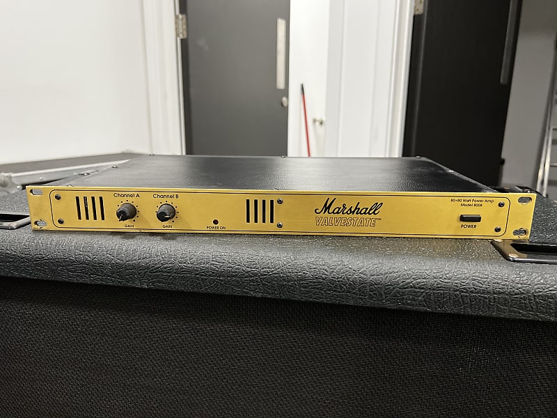 Marshall 8008 80W+80W valvestate power amp gold | Reverb