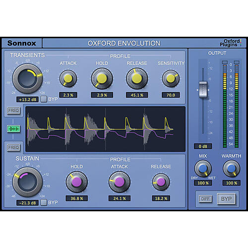 Sonnox Oxford Envolution Envelope-Shaper Audio Plug-In | Reverb