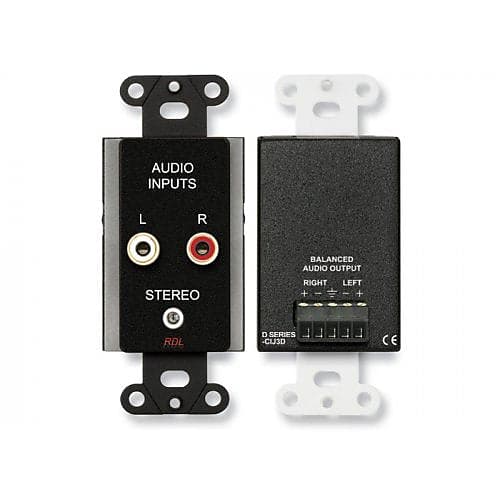RDL DB-CIJ3D RCA + 3.5mm Input Wall Plate (Black) | Reverb