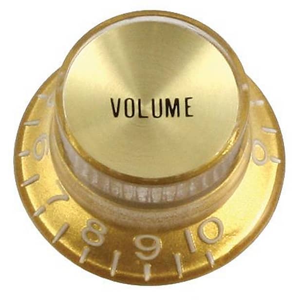 Reflector Cap Volume Knob with Fine Splines-Gold | Reverb