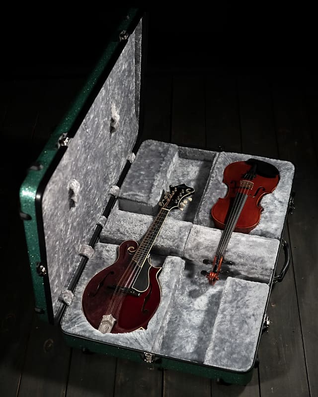 Calton "The Deuce" Mandolin/Fiddle Case, Sea Green Sparkle, | Reverb