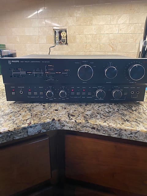 Philips High Fidelity Pre Amplifier 5721 Black | Reverb