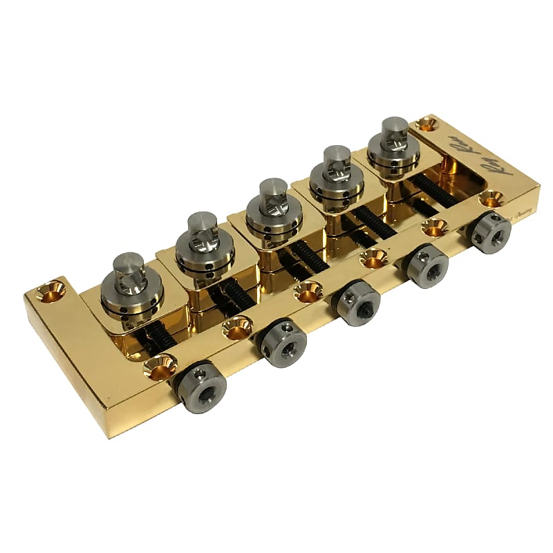 Ray Ross Saddle-Less 5-String Bass Bridge - Gold / 17 mm | Reverb
