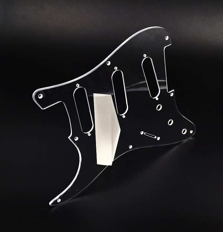 8 hole clear acrylic lefthand pickguard & back plate for | Reverb