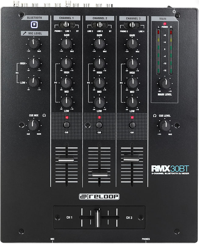 Reloop RMX-30 BT 3-channel Bluetooth DJ Mixer | Reverb