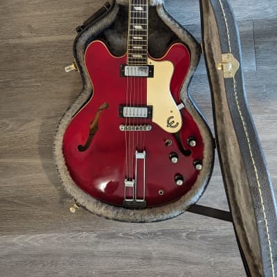2007 Epiphone Riviera Cherry Mini-Humbuckers MIK Korea | Reverb