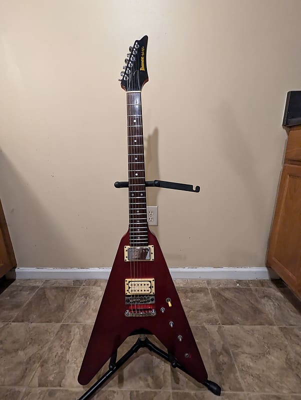 1982 Ibanez Rocket Roll II Flying V Fire Red Made In Japan | Reverb