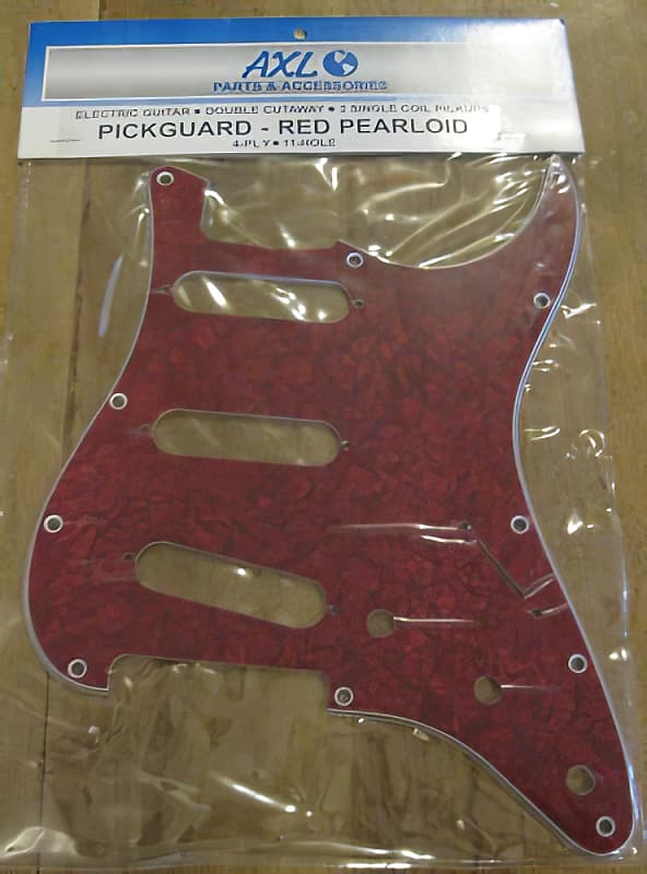 *OPEN BOX* AXL Red Pearloid Pickguard for Electric Guitar | Reverb