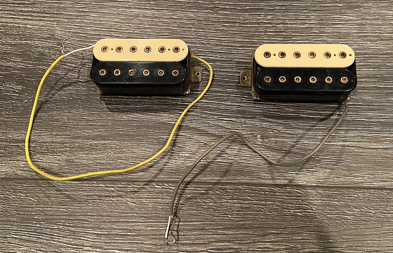 Gotoh Zebra Hex Screw Humbuckers - Black Cream | Reverb