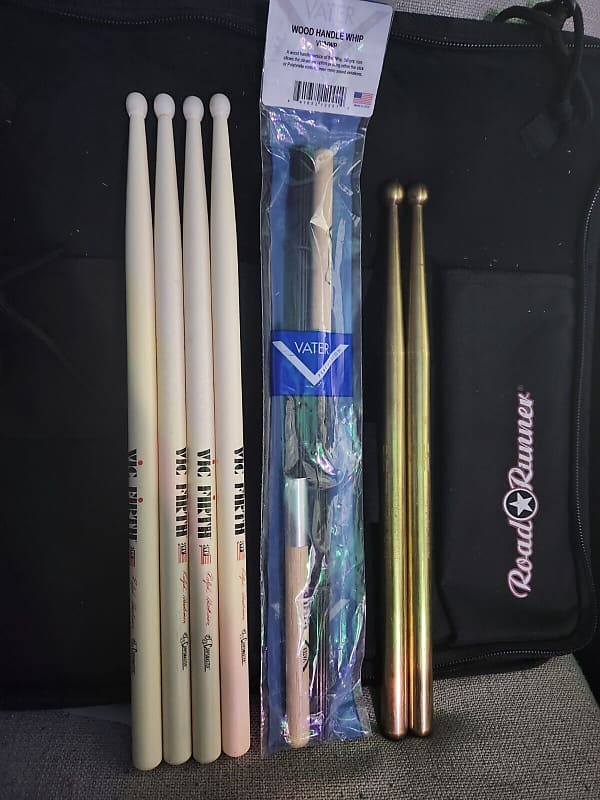 Roadrunner Drum Bag Lot Vic Firth Ralph Hardimon Vater Whip | Reverb