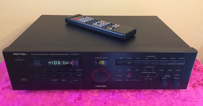 Rotel RTC-970 Tuner Preamplifier w/Remote, Manual, & Box | Reverb