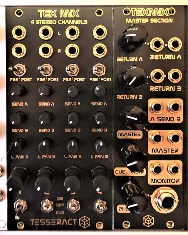 Tesseract Modular TEX MIX - 4 Stereo Channels & Master | Reverb