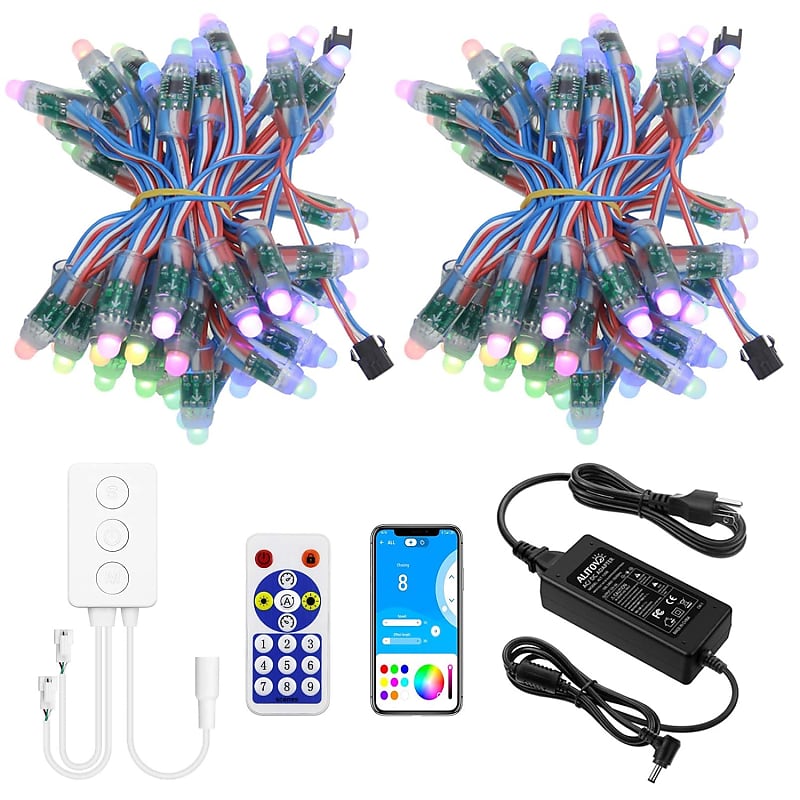 100Pcs Ws2811 Addressable Rgb Led Pixels Light 5V + Blueooth | Reverb