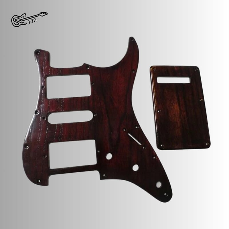 Custom Wooden Strat Style Pickguard HSH With Backplate 3 | Reverb UK