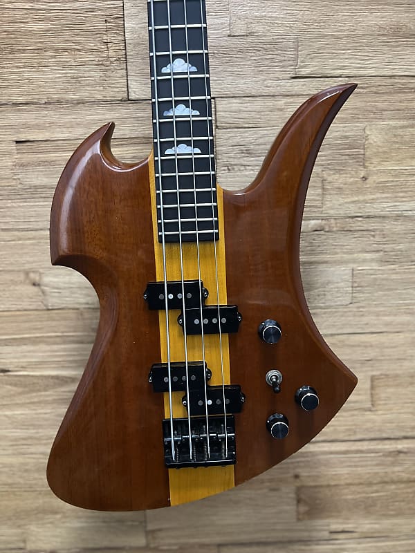 BC Rich USA Mockingbird Supreme Neck Thru Bass 1987 - Natural | Reverb