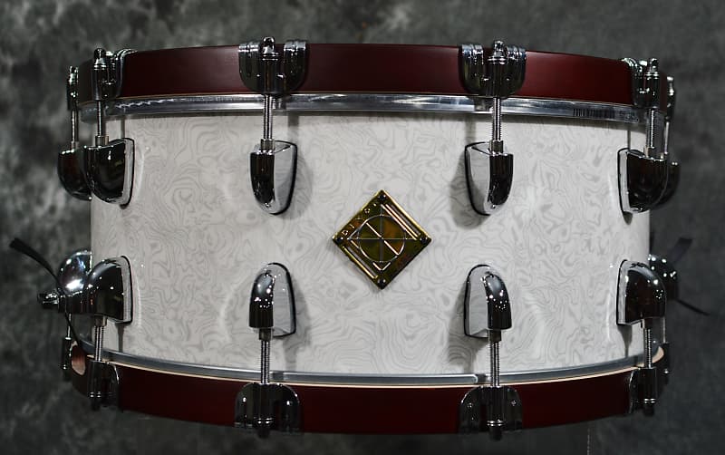 Dixon Classic Sub Zero White with Maple Hoop 6.5" x 14"w/ | Reverb