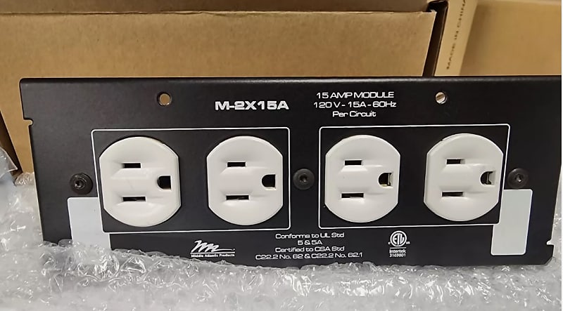 Middle Atlantic M-2X15A, MPR Module, 15A, Double Duplex | Reverb