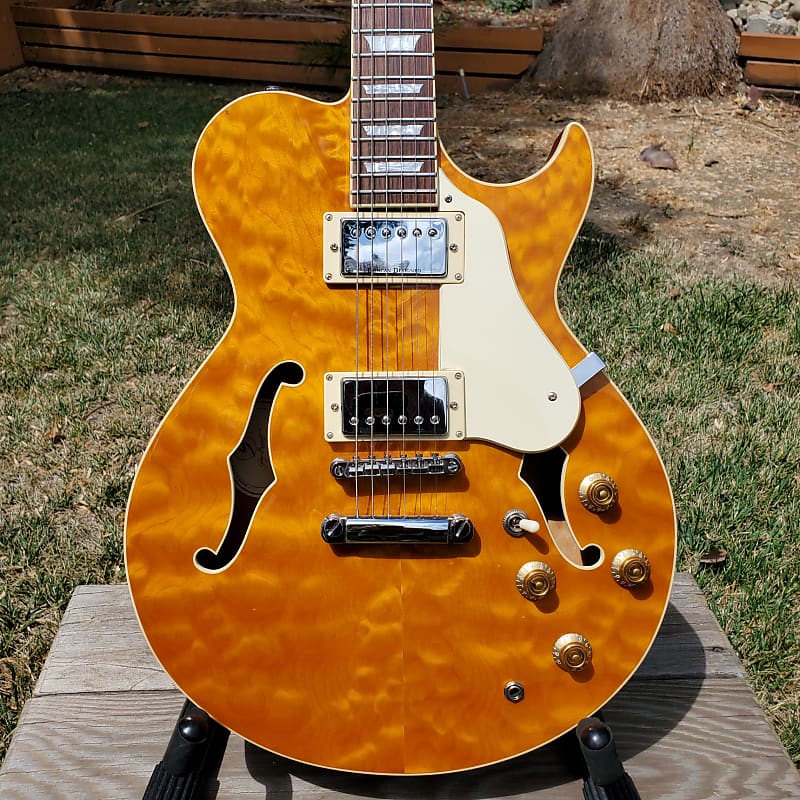 Greg Bennett Samick RL-3 Royale 2006 Orange Quilt | Reverb