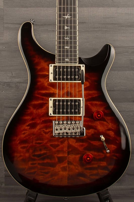 PRS - SE Custom 24 Black Gold Sunburst Quilt | Reverb
