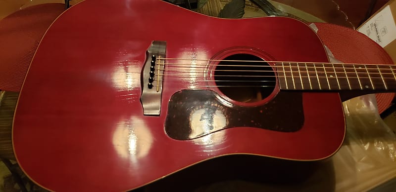Guild D25C 1975 Cherry | Reverb