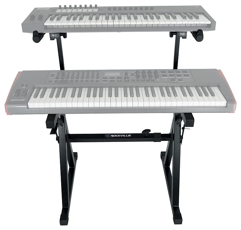 Rockville Z55 Z-Style 2-Tier Keyboard Stand+Bag Fits Yamaha | Reverb