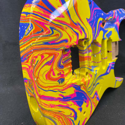 Swirled Alder 6 string Jem style guitar body, HSH, OSNJ - | Reverb