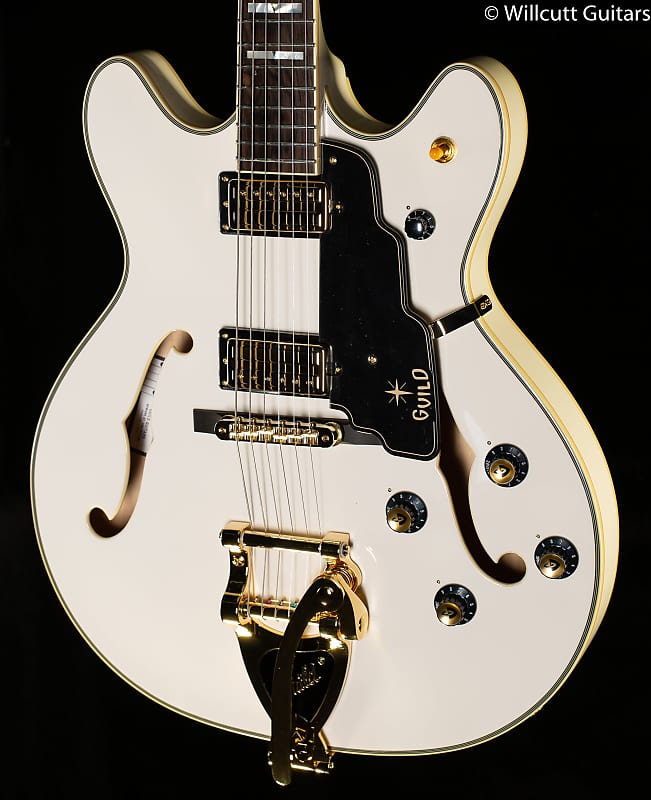 Guild Starfire VI w/ Guild Vibrato Tailpiece Snowcrest White | Reverb