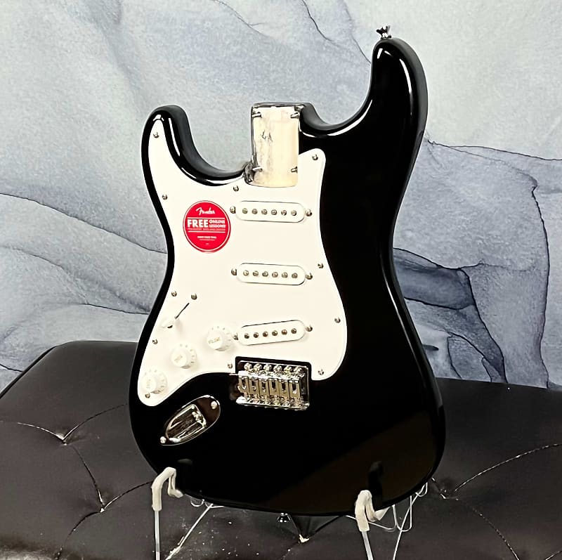 Squier Loaded Lefty Stratocaster Body Black Finish | Reverb