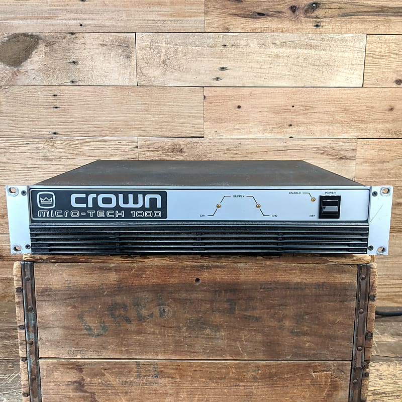 Crown Micro-Tech 1000 Two Channel Power Amp | Reverb