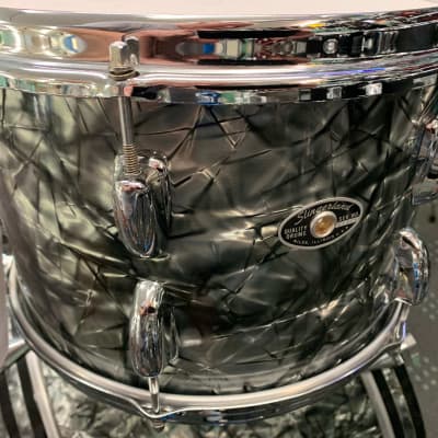 Slingerland 70s Niles Era 4 pc Drum Set in Black Diamond | Reverb