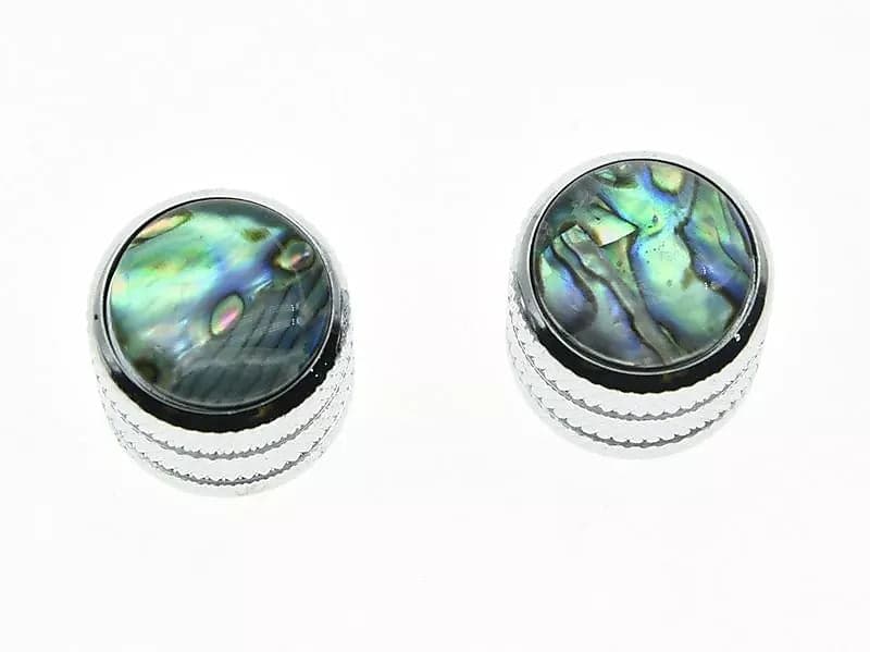 Telecaster Abalone Metal Dome Knob - Chrome | Reverb