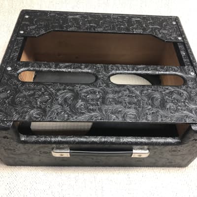 Tweed Super 5E4 Style Amp Cab Cabinet 2x10 Black Tooled | Reverb