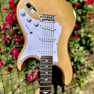 PRS SE Silver Sky Refinished In Reliced Firemist Gold | Reverb