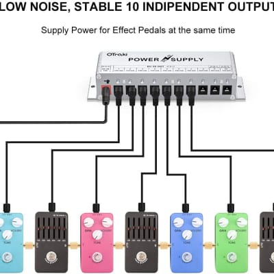 Guitar Pedal Power Supply 10 Individual DC Output 18V 12V 9V | Reverb