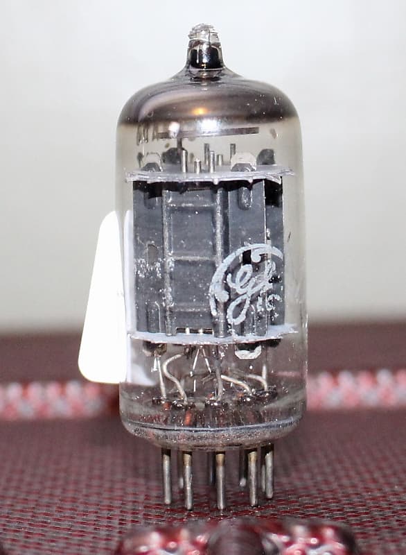 MARCONI GE CANADA 7025 12AX7 RARE BLACK PLATE SIDE GETTER | Reverb