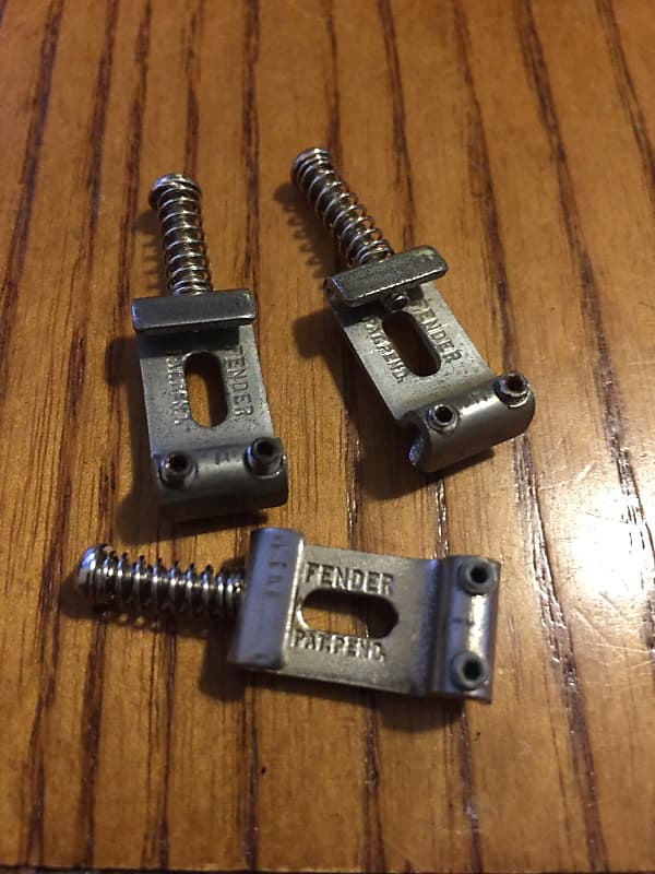 Fender Original Pre-CBS Pat pend. Saddles Nickel | Reverb