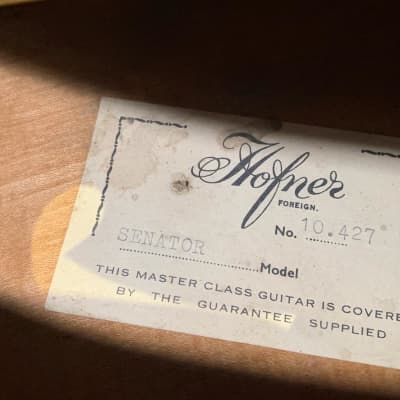 Hofner Senator 1959 - Maple | Reverb UK