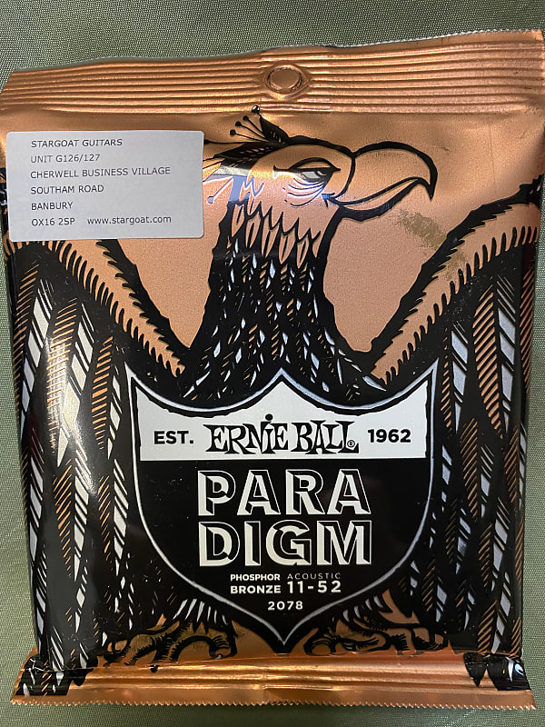 Ernie Ball 2078 Paradigm 11-52 acoustic guitar strings | Reverb